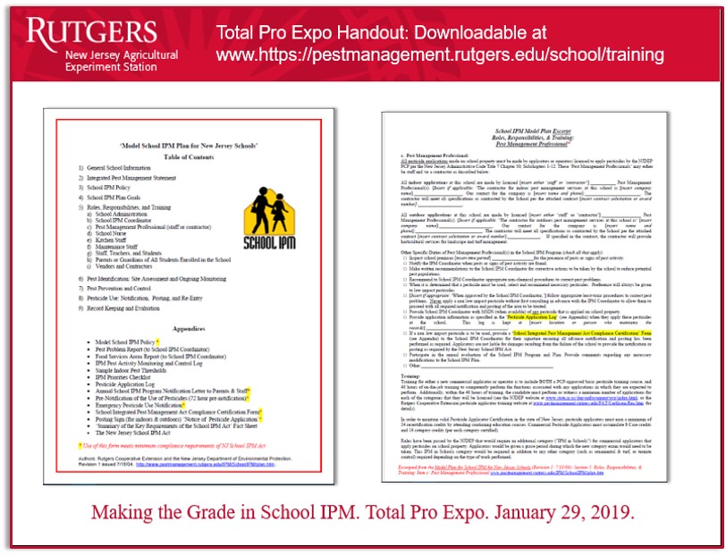 School IPM Training for New Jersey