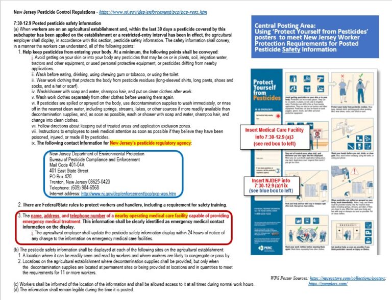 7:30-12.9 Posted Pesticide Safety Information Required for Central ...