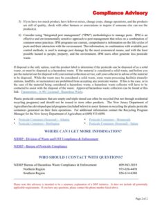 Pesticide Product Management Practices, Proper Disposal Methods, and ...